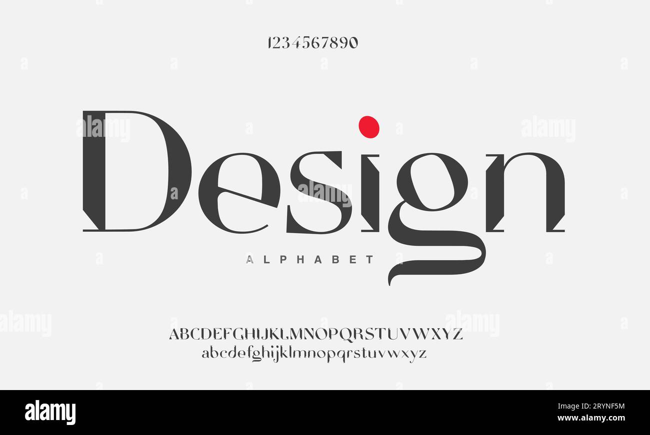 Modern serif Stock Vector Images - Alamy