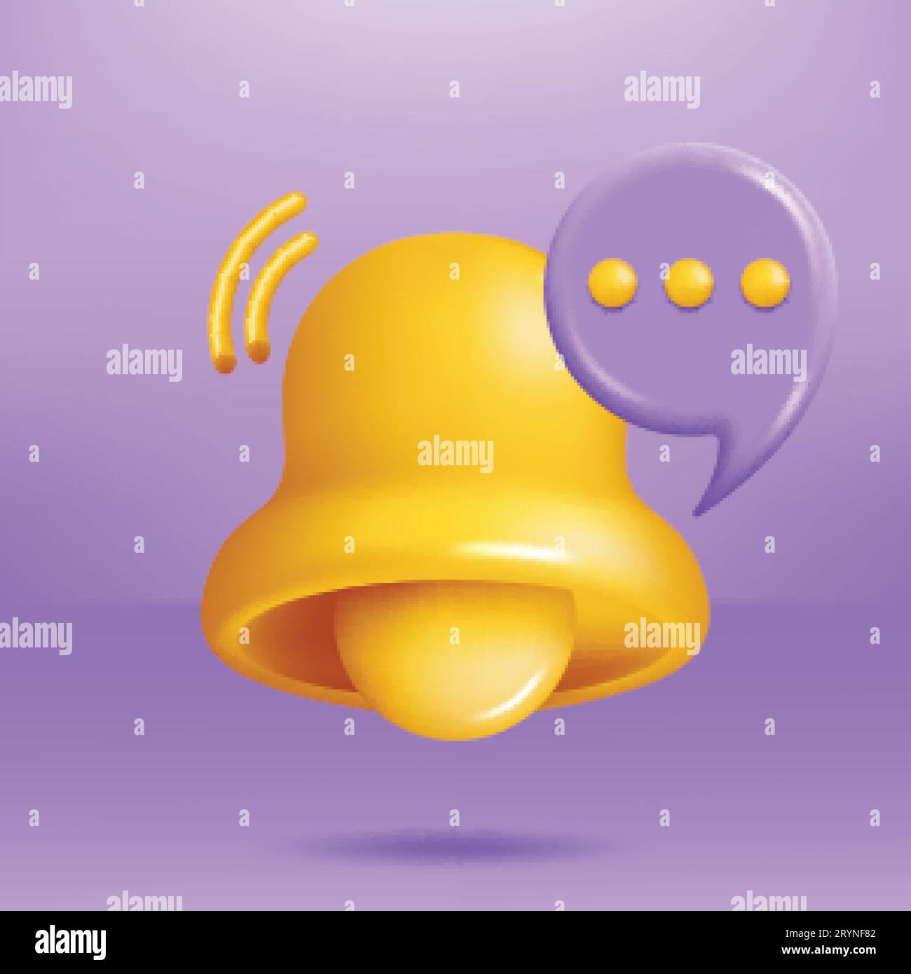 Cartoon bell bubble hi-res stock photography and images - Alamy