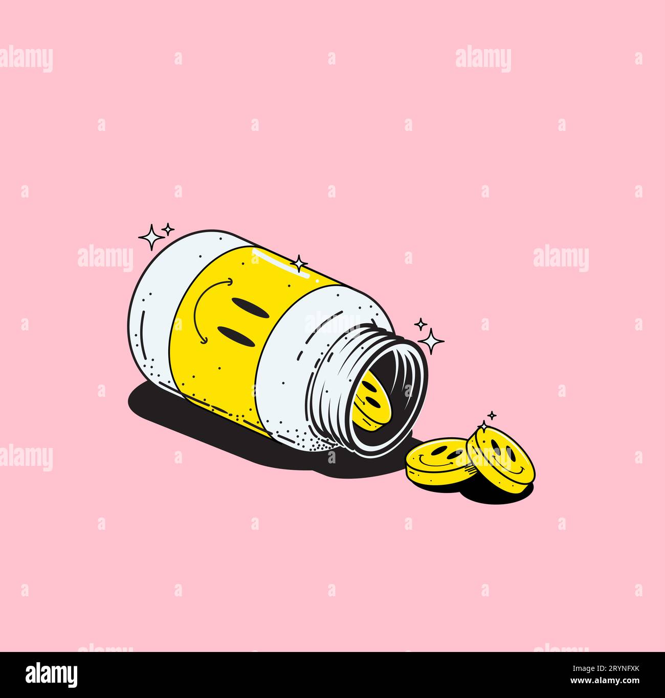 Pink medicine tablets Stock Vector Images - Alamy