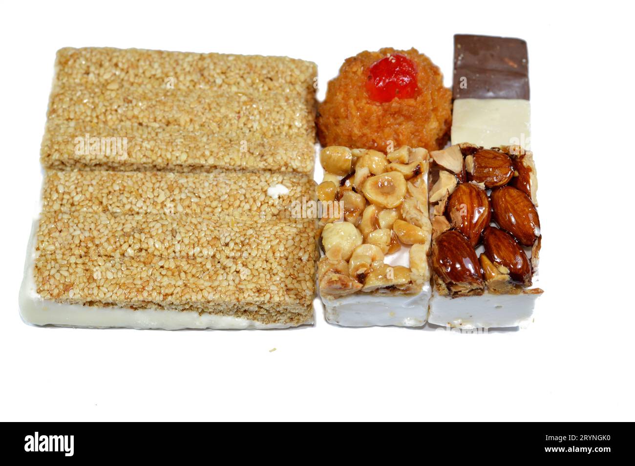 collection of Eastern candy Shakalama coconut macaroons with cherry ...