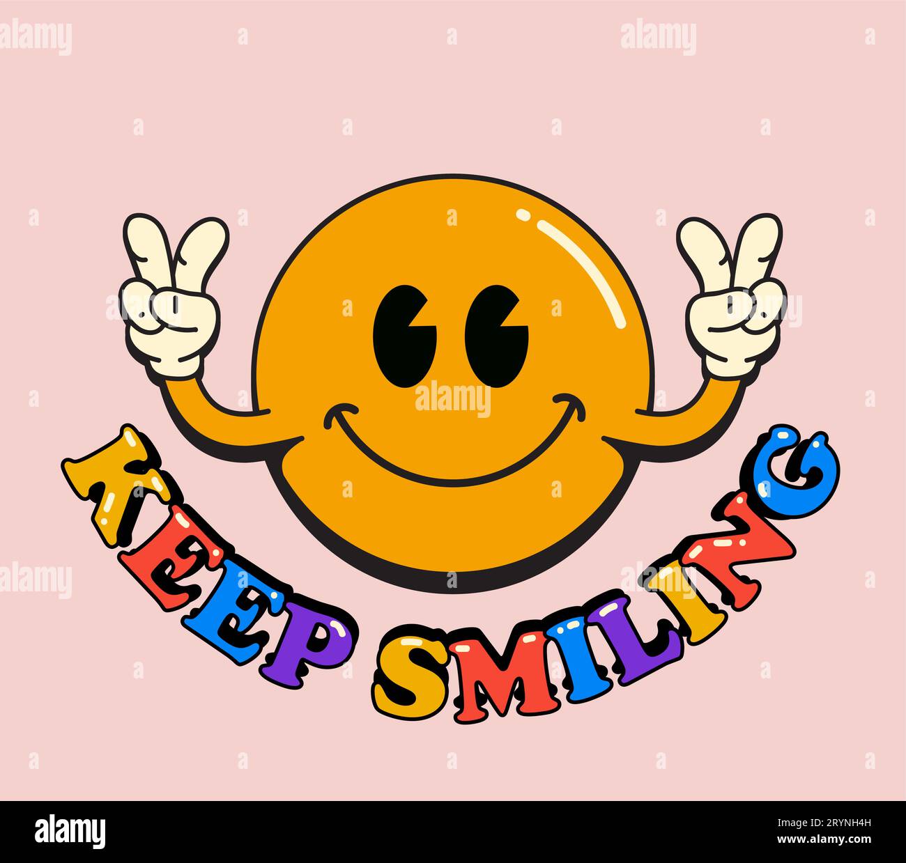 Keep on smiling Stock Vector Images - Alamy