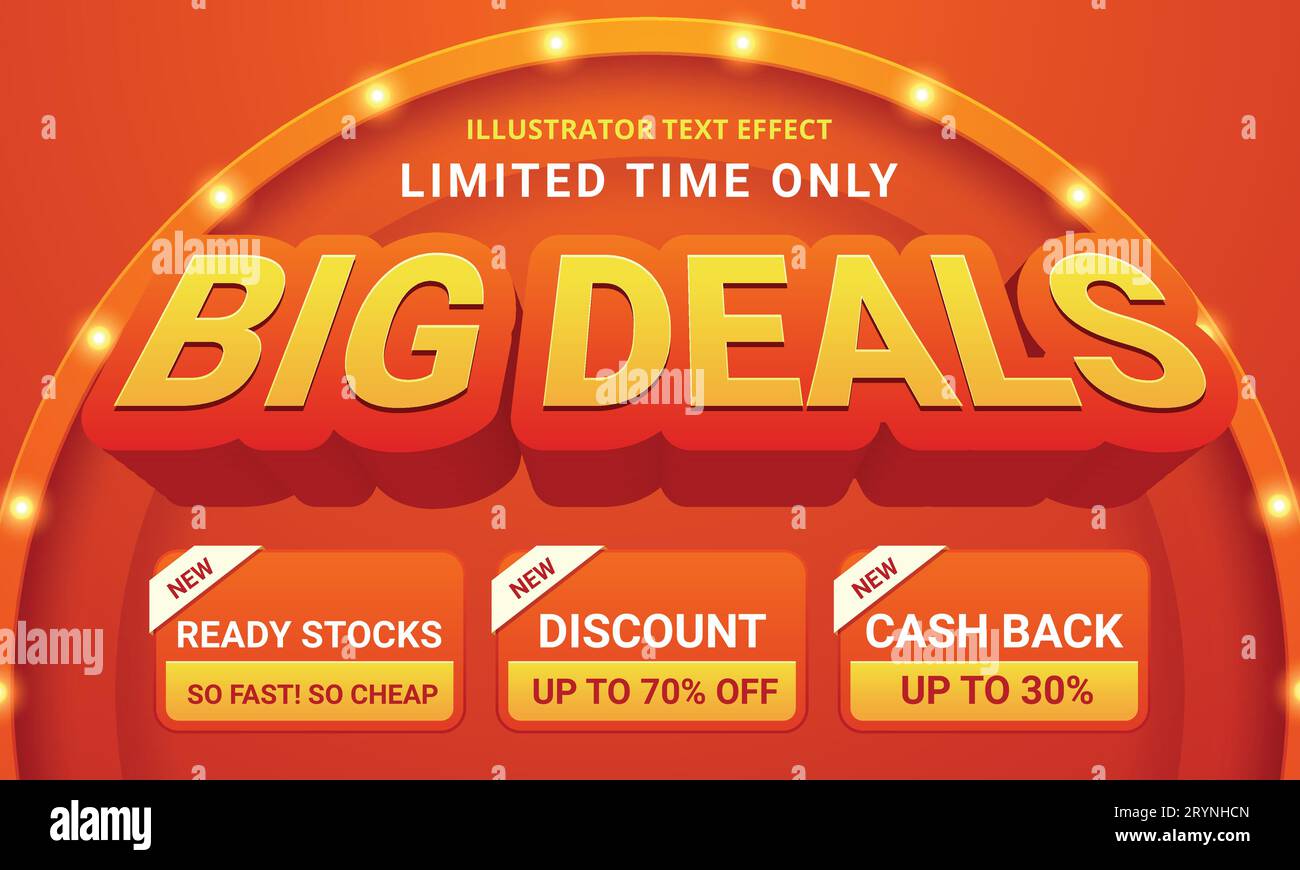 Mega sale 3d text effect Stock Vector Images - Alamy