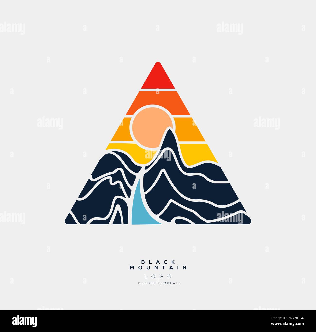 Triangle mountains Stock Vector Images - Alamy