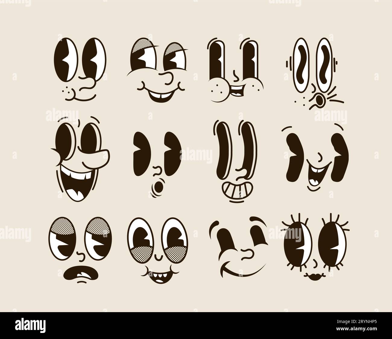 Smiley cartoon characters background Stock Vector Images - Alamy