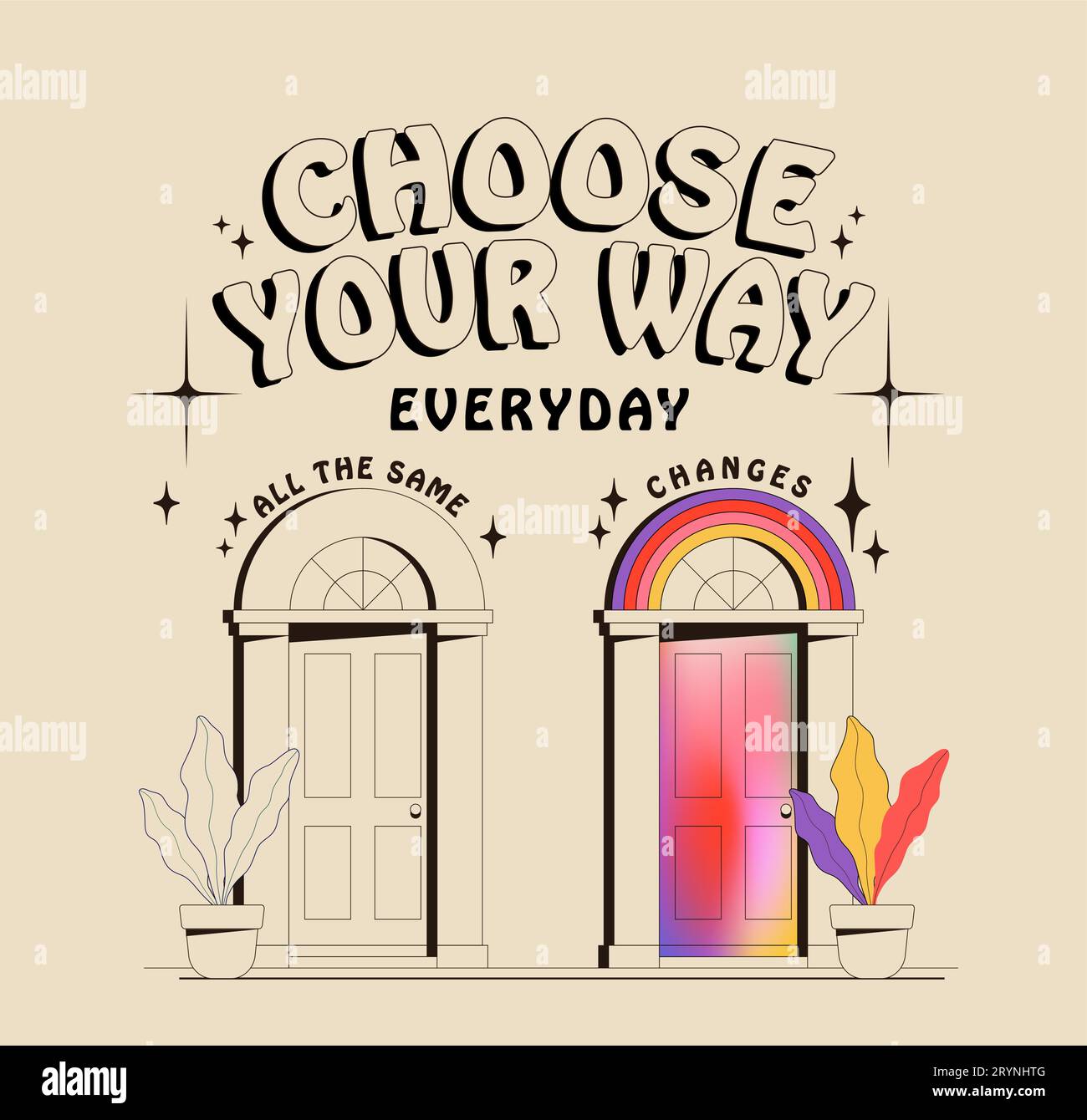 Self doorway Stock Vector Images - Alamy