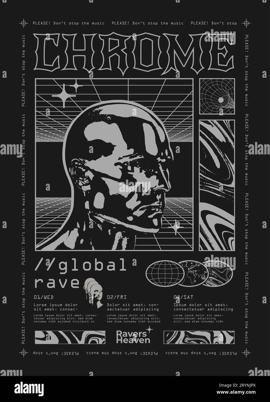 Retro poster 80s party flyer hi-res stock photography and images - Alamy