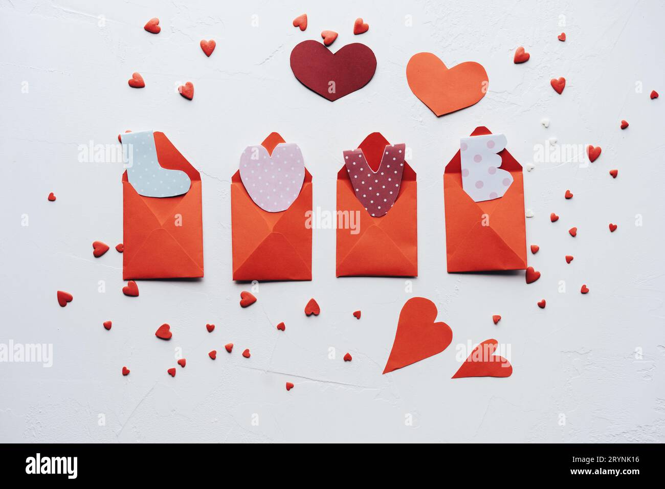 Craft small envelope red hi-res stock photography and images - Alamy