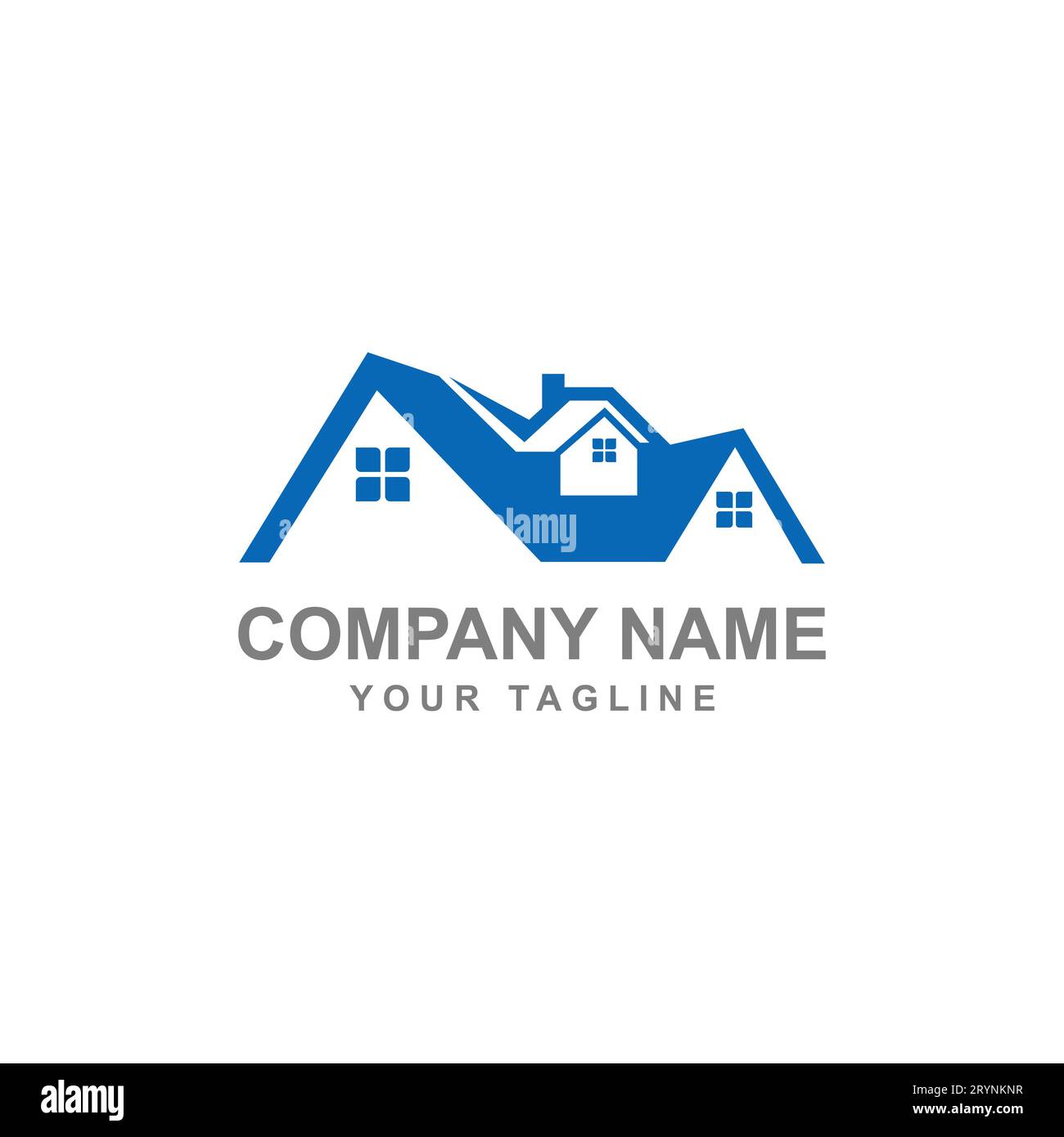 Flat Vector home Logo Design Template Element for Construction ...
