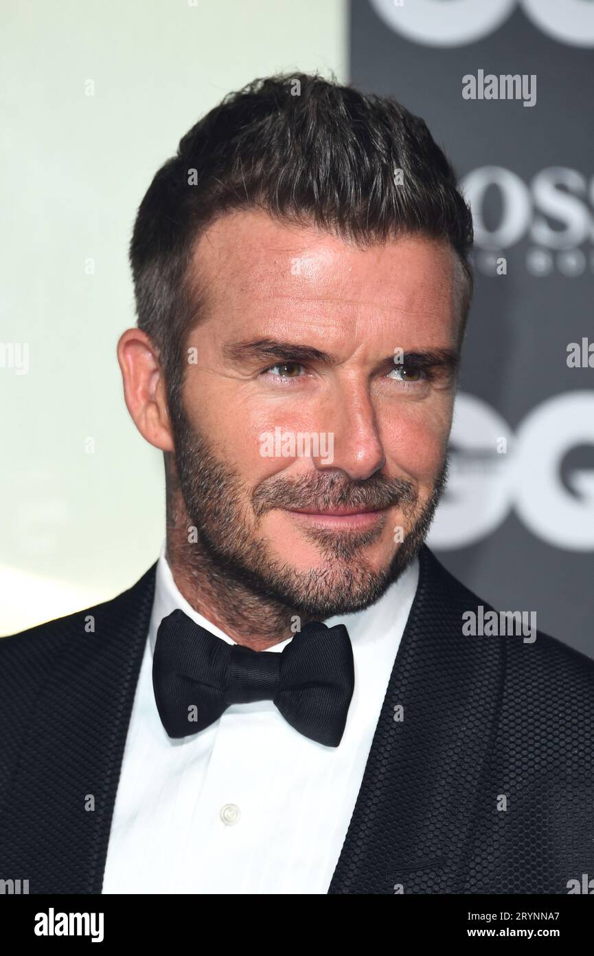 File photo dated 3/9/2019 of David Beckham arriving at the GQ Men of ...