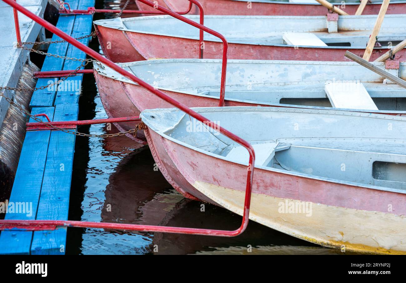White boat near pier hi-res stock photography and images - Alamy