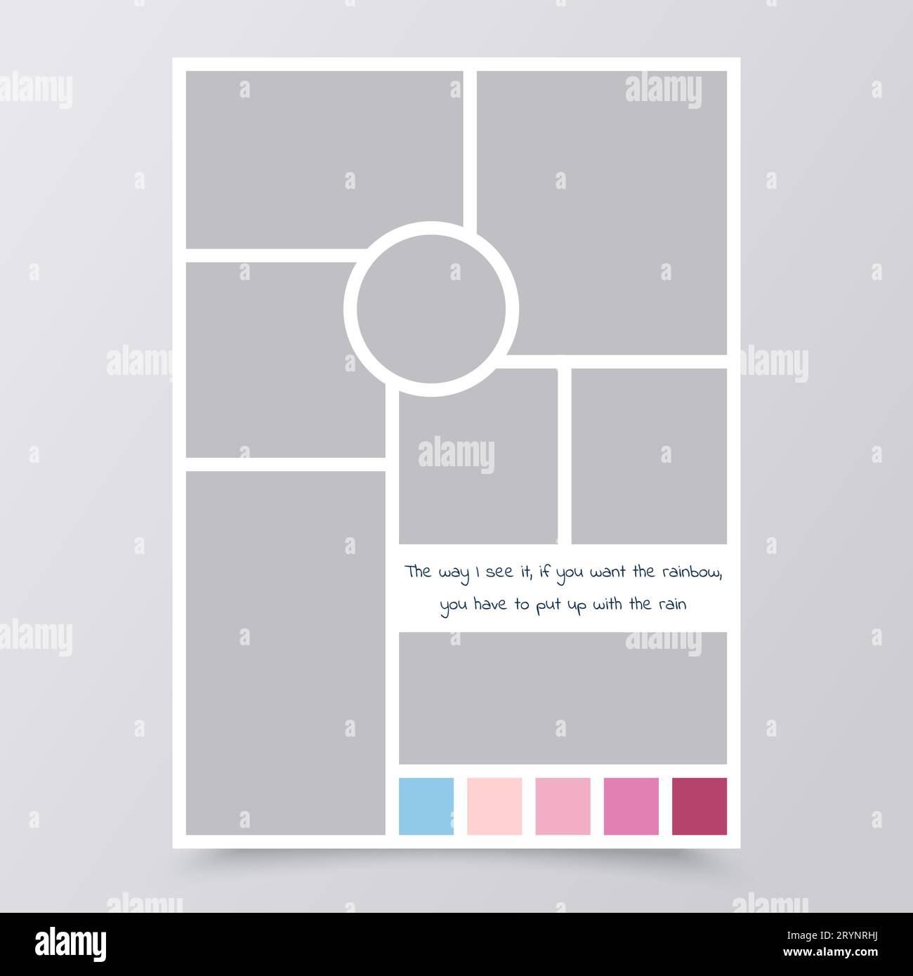 Moodboard grid. Collage layout. Mood board background. Photomontage ...