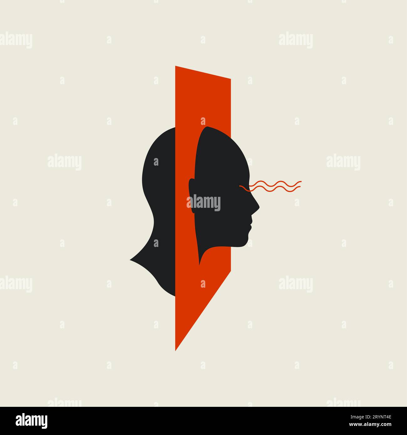 Face looking forward Stock Vector Images - Alamy