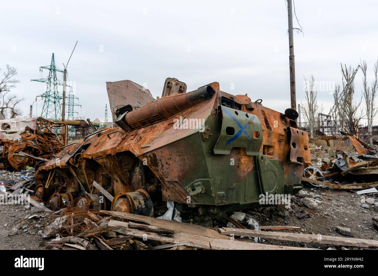 Burnt out tank hi-res stock photography and images - Alamy