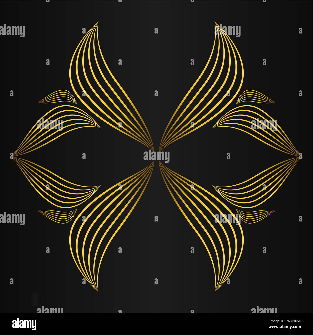 luxury gold floral decoration design Stock Photo - Alamy