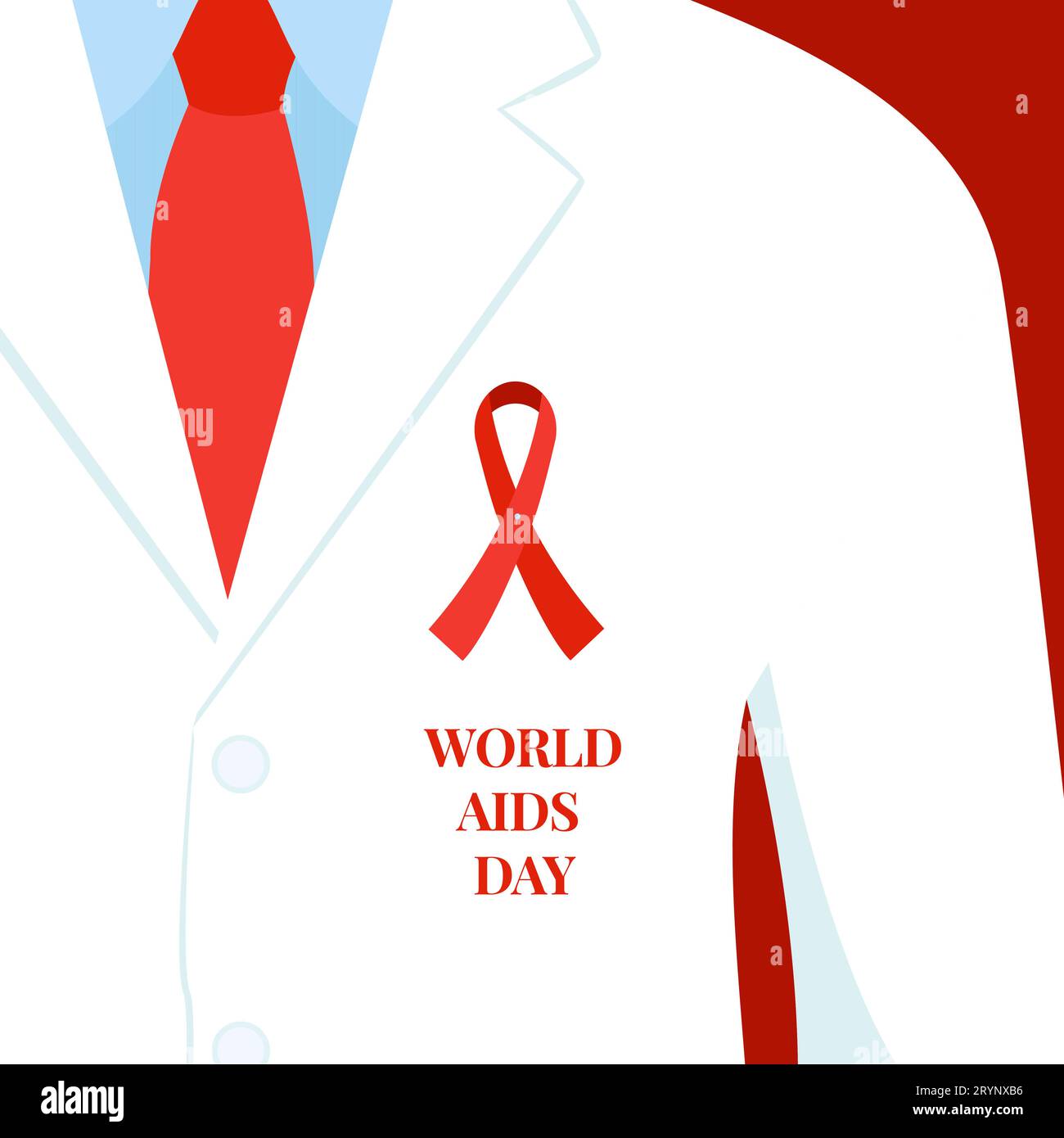 AIDS awareness day red ribbon cartoon illustration Stock Vector Image & Art - Alamy