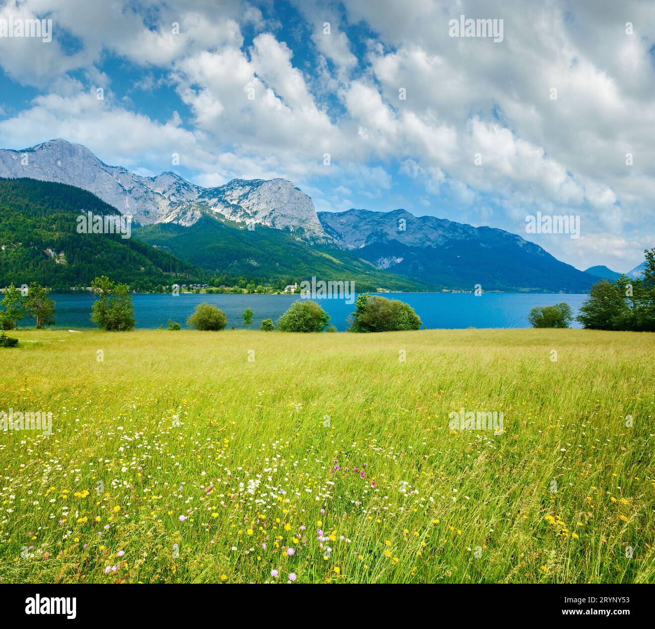 Wide alpine valley scene hi-res stock photography and images - Alamy