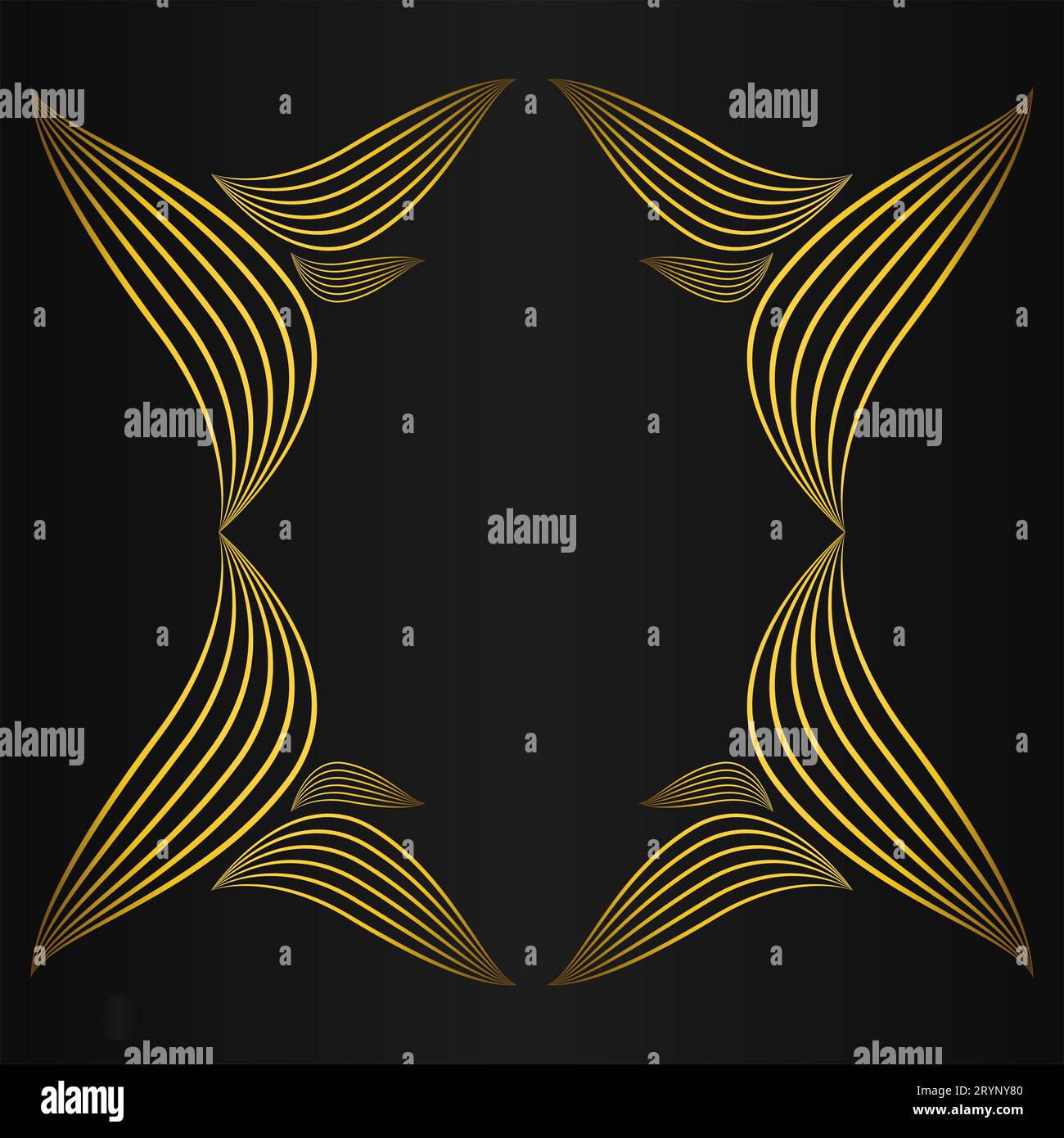 luxury gold floral decoration design Stock Photo - Alamy