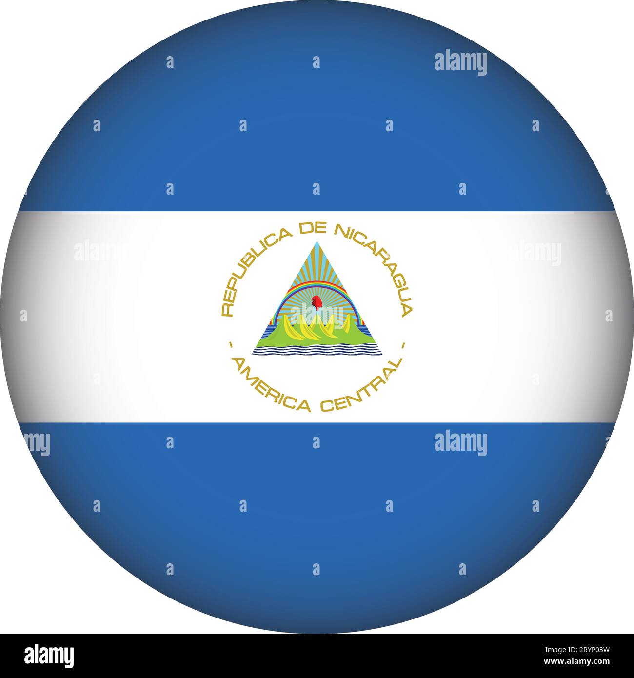 Nicaragua flag 3d badge vector art hi-res stock photography and images - Alamy