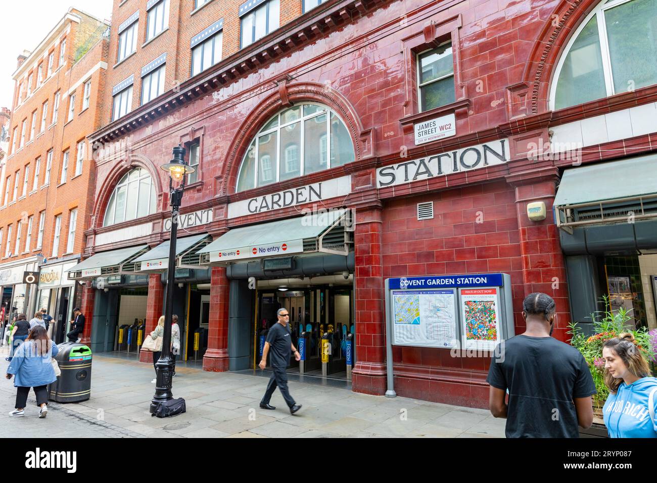 London Covent Garden underground station on James street, London ...