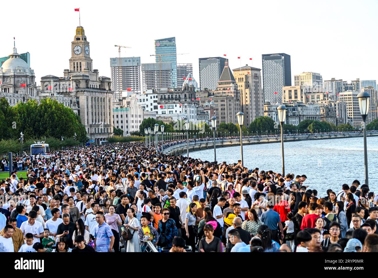 SHANGHAI, CHINA - OCTOBER 1, 2023 - A large number of tourists visit ...
