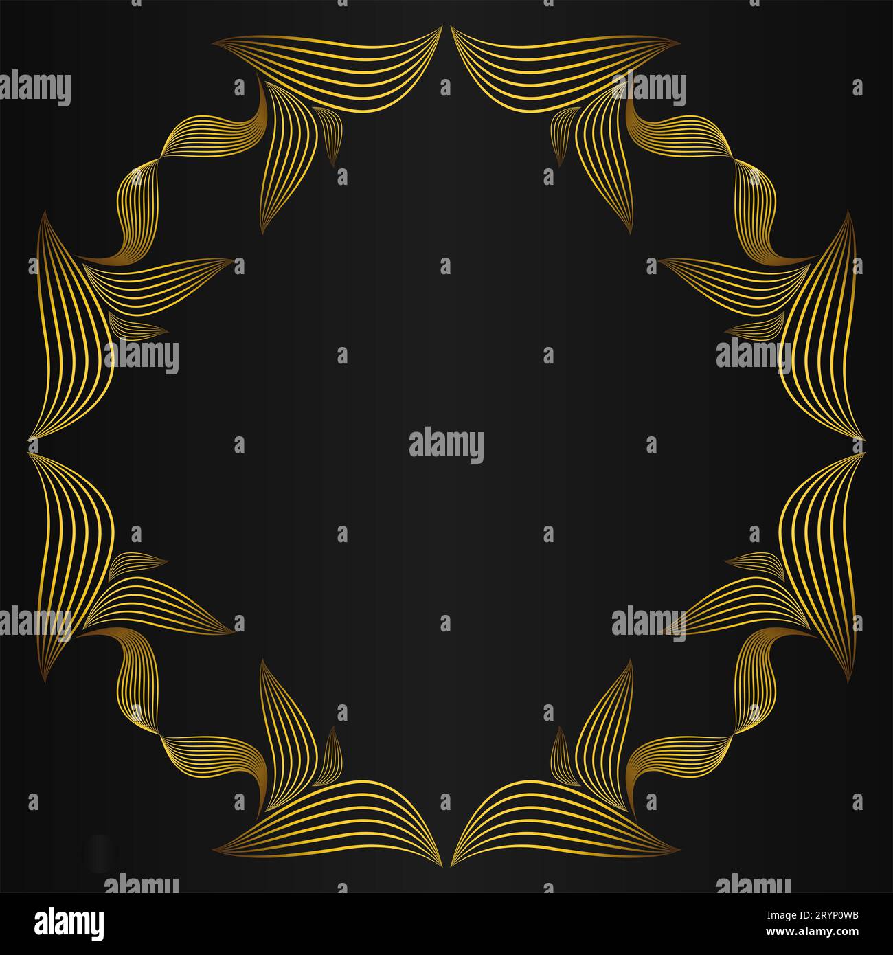 luxury gold floral decoration design Stock Photo - Alamy
