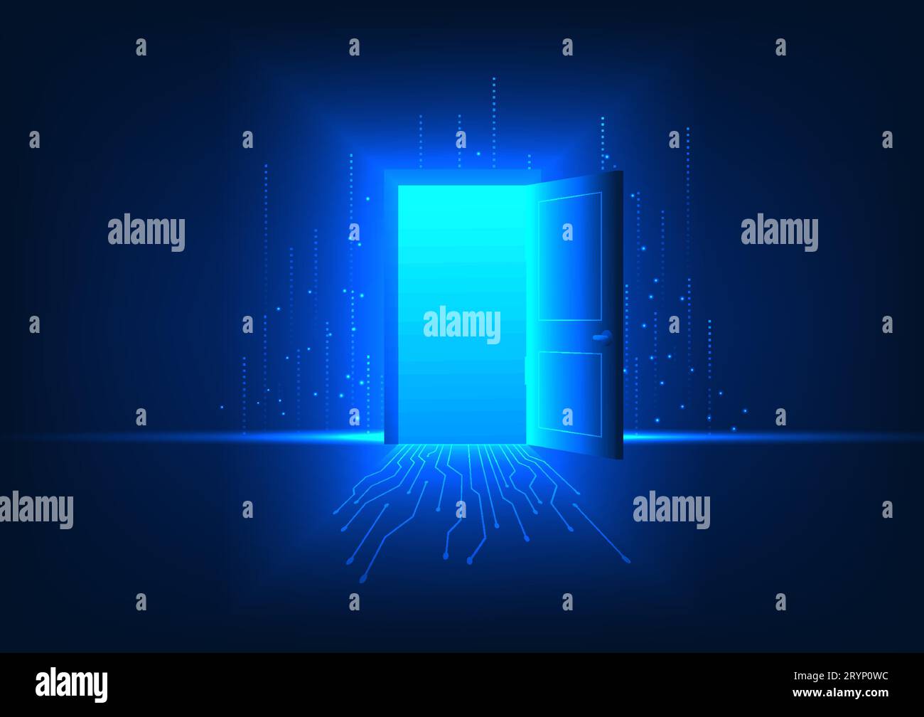 Technology background Gateway to the world of technology that accesses ...