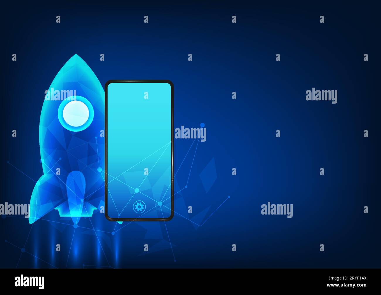 Smart phone technology Along with the rocket on the side with ...