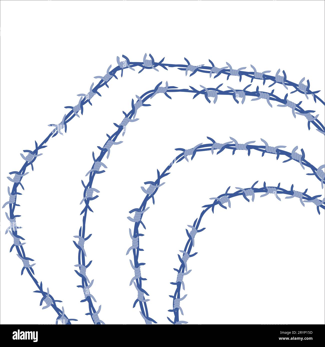 Sharp barbed wire fence barrier frame illustration Stock Vector Image ...