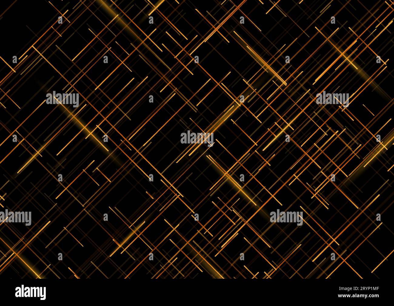 Golden shiny lines on black background abstract tech vector design ...