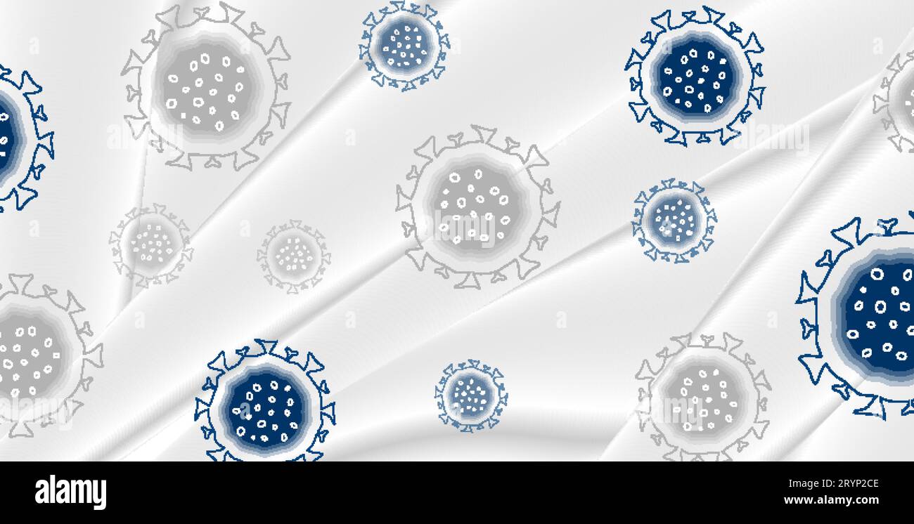 Abstract minimal background with COVID-19 coronavirus bacteria cells ...