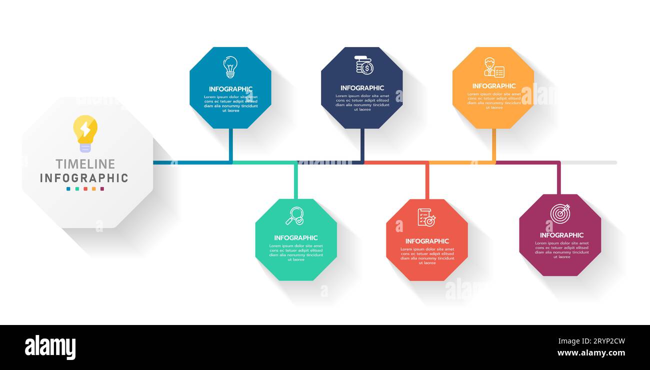Infographic template for business. 6 Steps Modern Timeline diagram with ... Infographic template for business. 6 Steps Modern Timeline diagram with ...