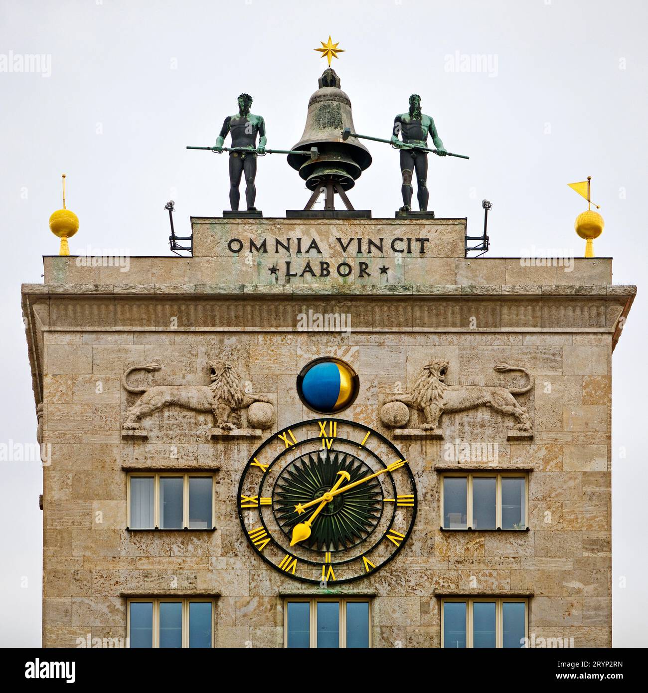 Clock tower, tower clock and striking mechanism with bellmen ...