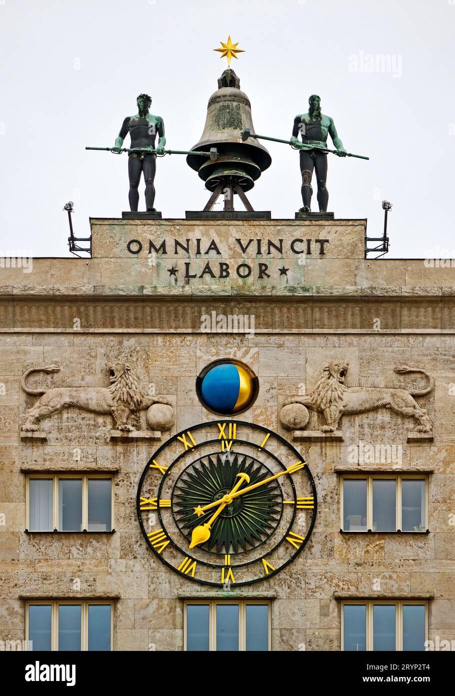 Clock tower, tower clock and striking mechanism with bellmen ...
