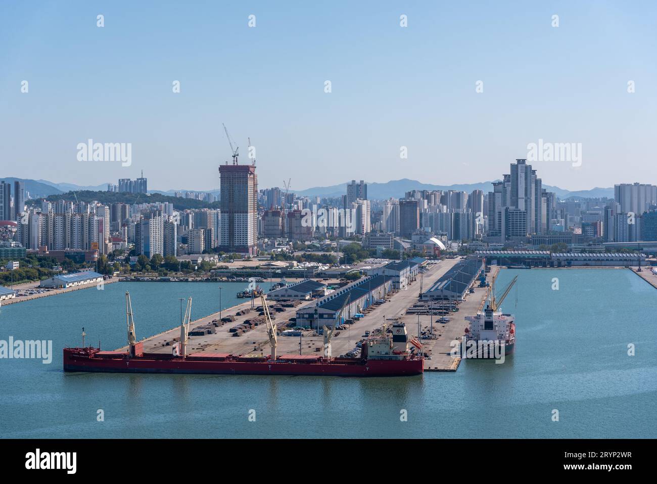 Container terminal in the Port of Incheon in South Korea on 2 October ...