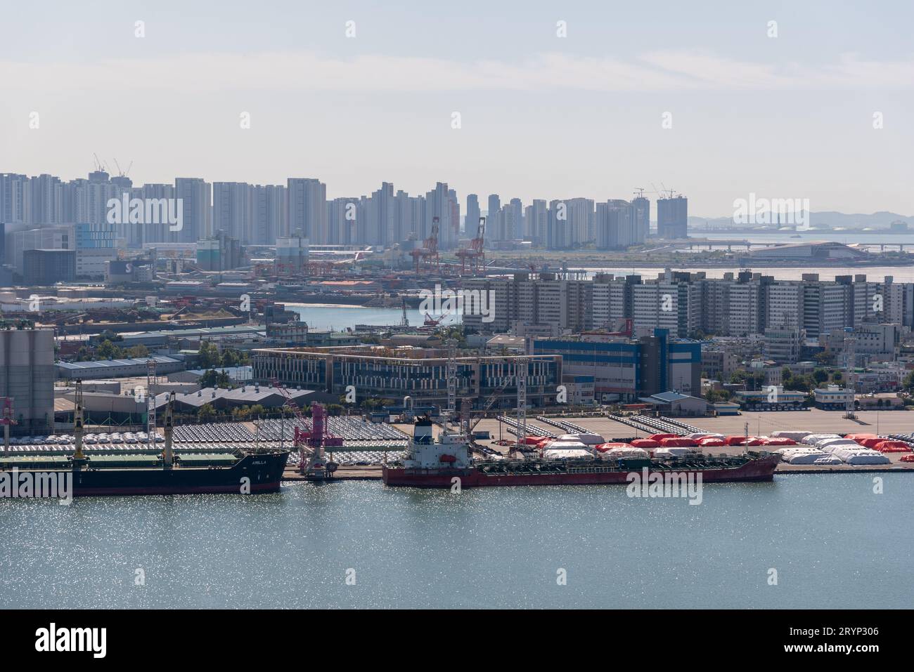 Container terminal in the Port of Incheon in South Korea on 2 October ...