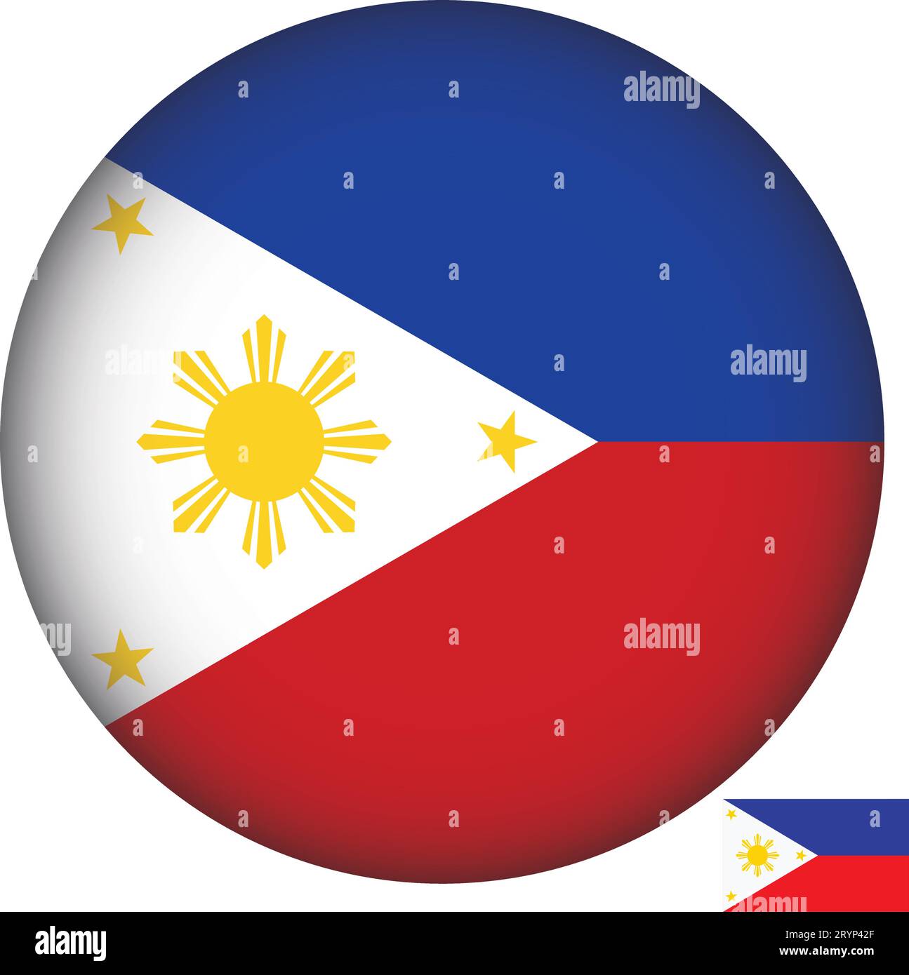 Philippines Flag Round Shape Stock Vector Image & Art - Alamy