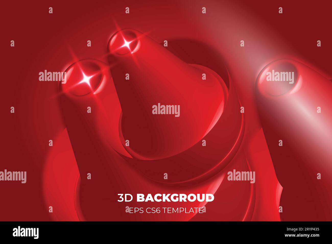 unique creative 3d realistic gradient red color custom shape background ...