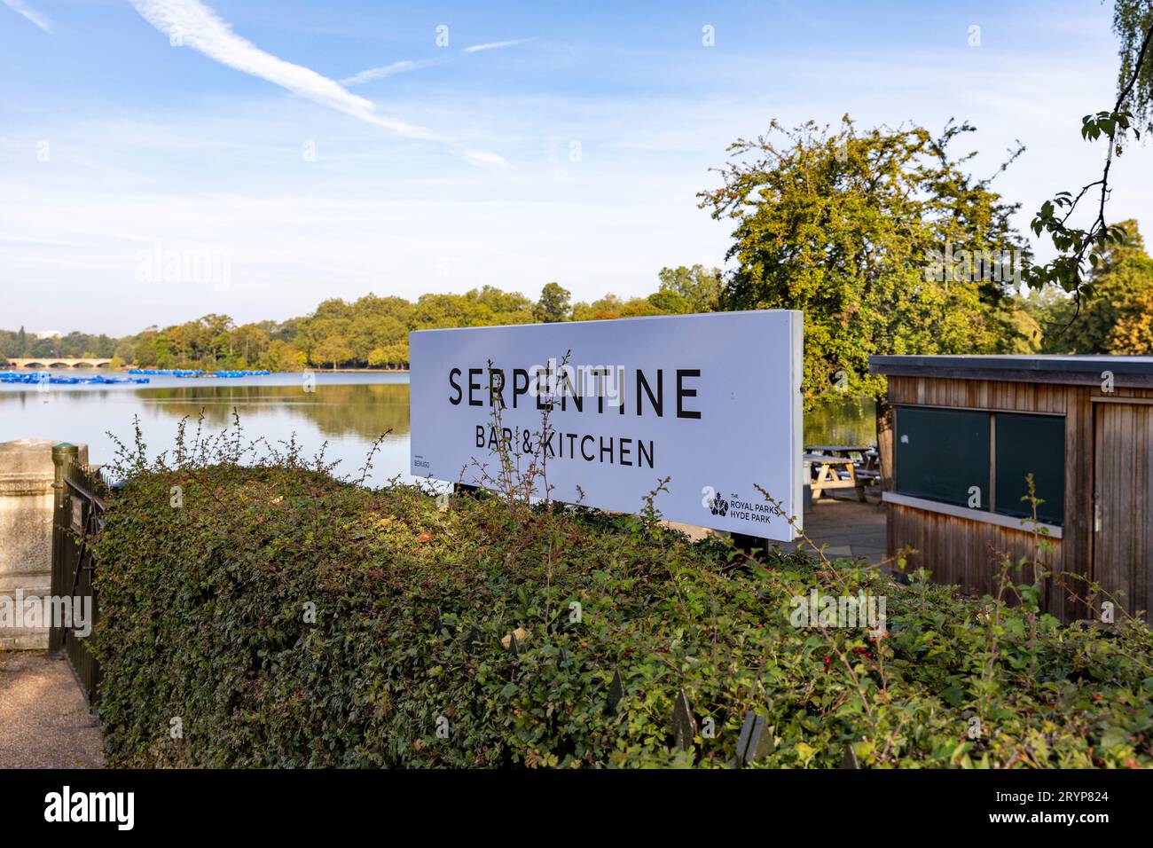 The Serpentine Bar and Kitchen restaurant cafe on the edge of the ...