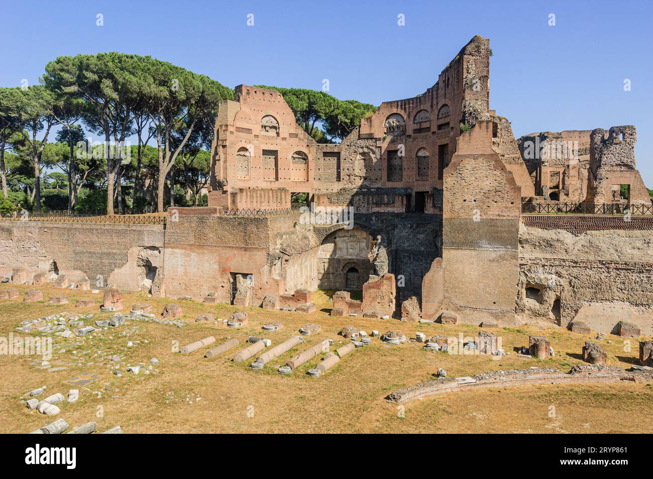 Domus Augusta Stadium. Palatine Hill. Ancient Rome Stock Photo - Alamy