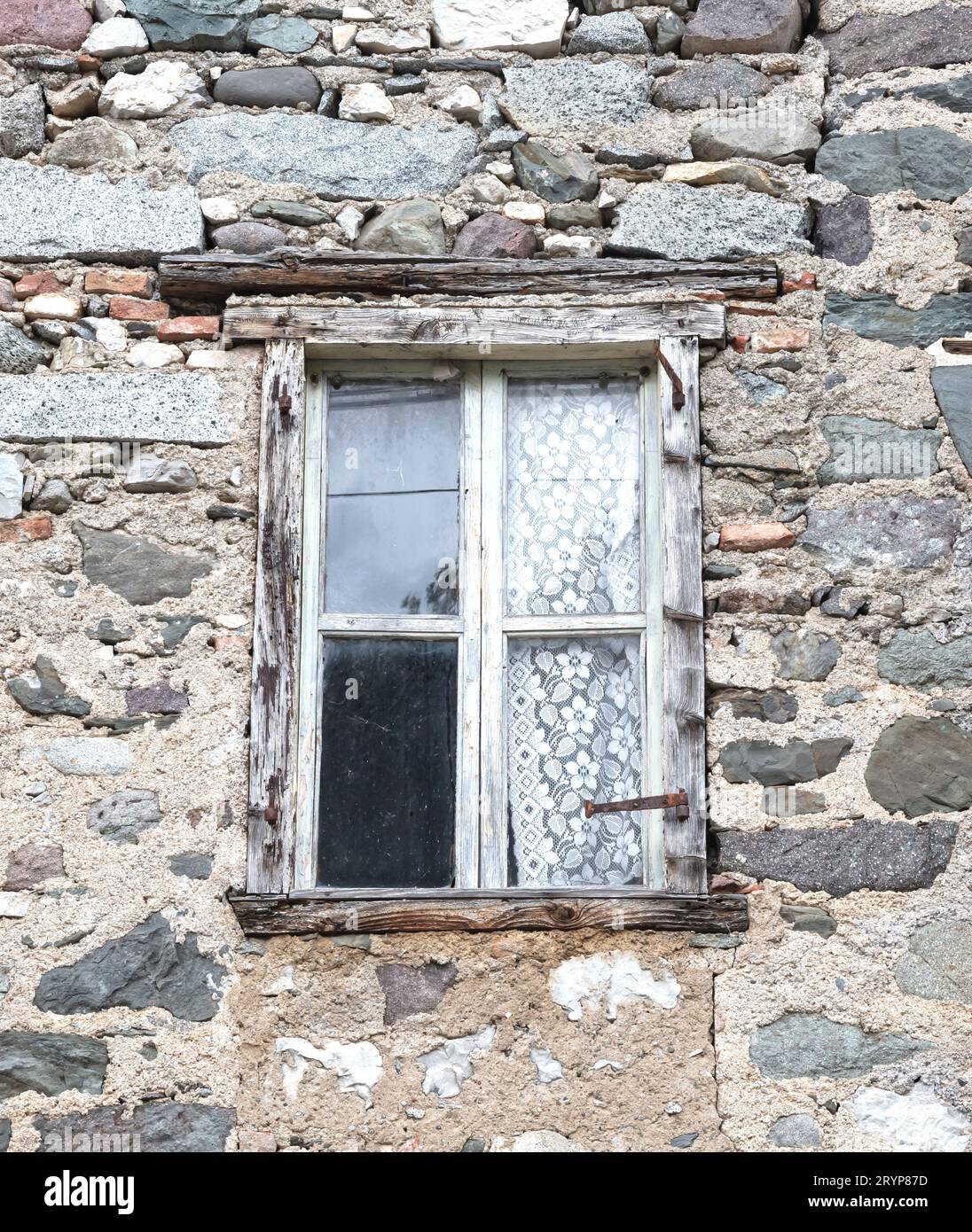 Old window frame in an old building, still in use Stock Photo - Alamy