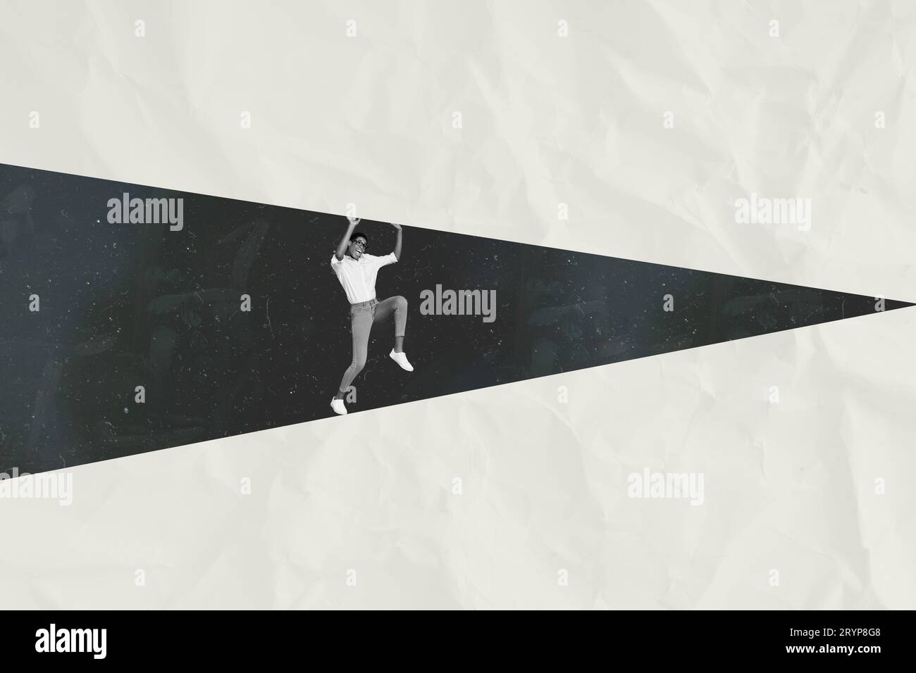 Collage illustration discouraged unhappy hardworking girl difficult job ...