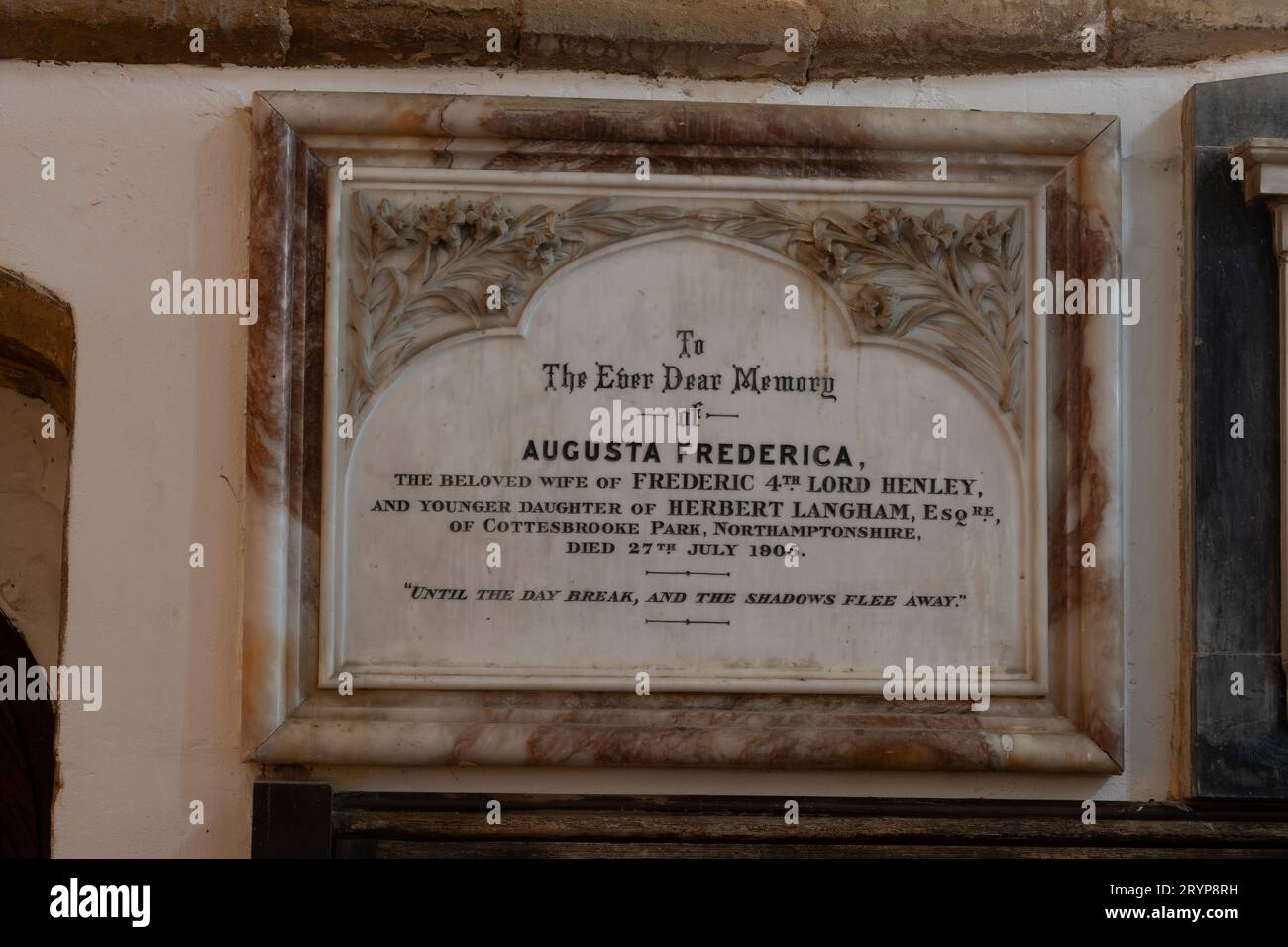 Augusta Frederica memorial, St. Peter and St. Paul Church, Watford ...