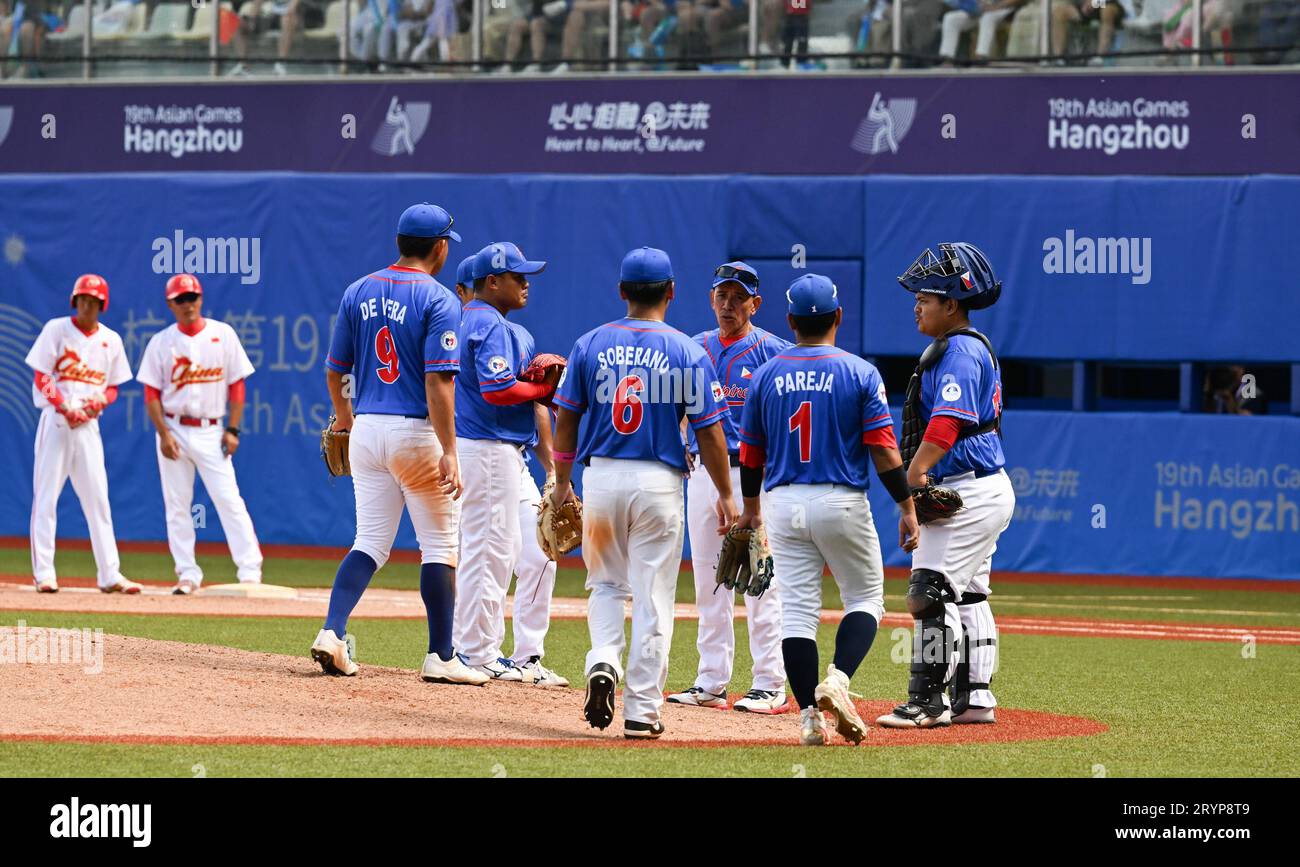 Shaoxing, China's Zhejiang Province. 2nd Oct, 2023. Players of the ...