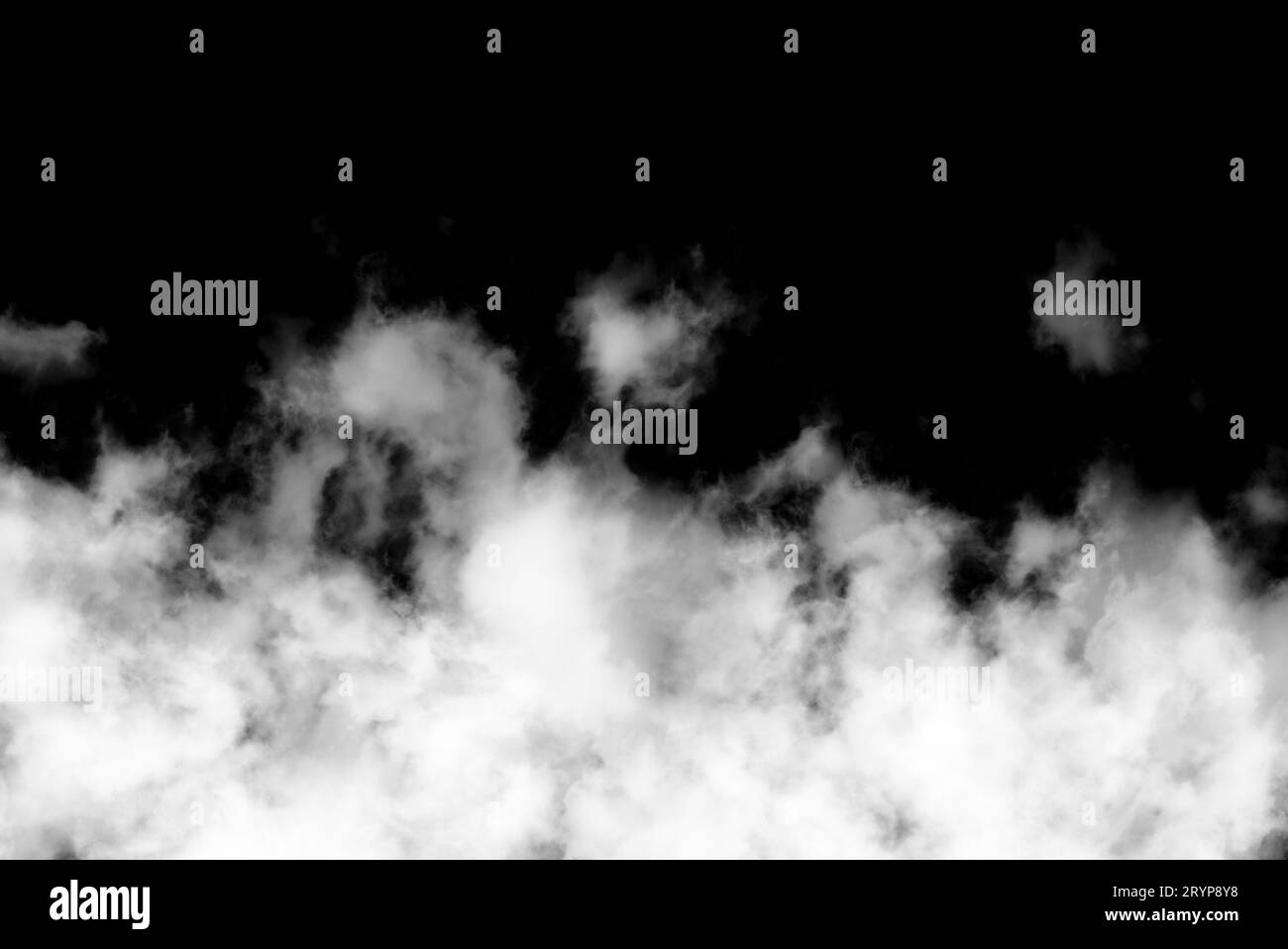 White cloud, smoke, black background Stock Photo - Alamy
