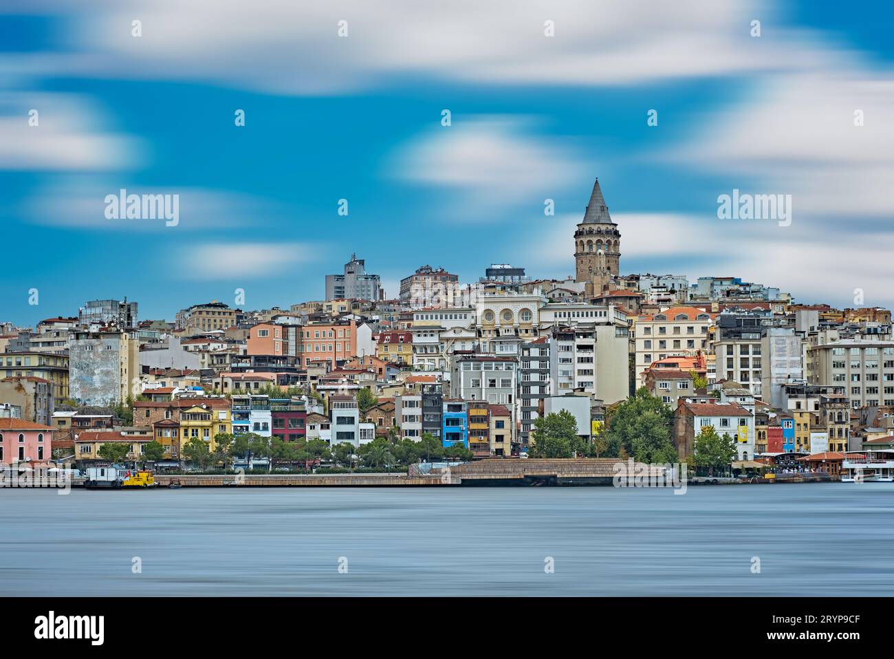 Istanbul city skyline with Galata tower in Turkey Stock Photo - Alamy