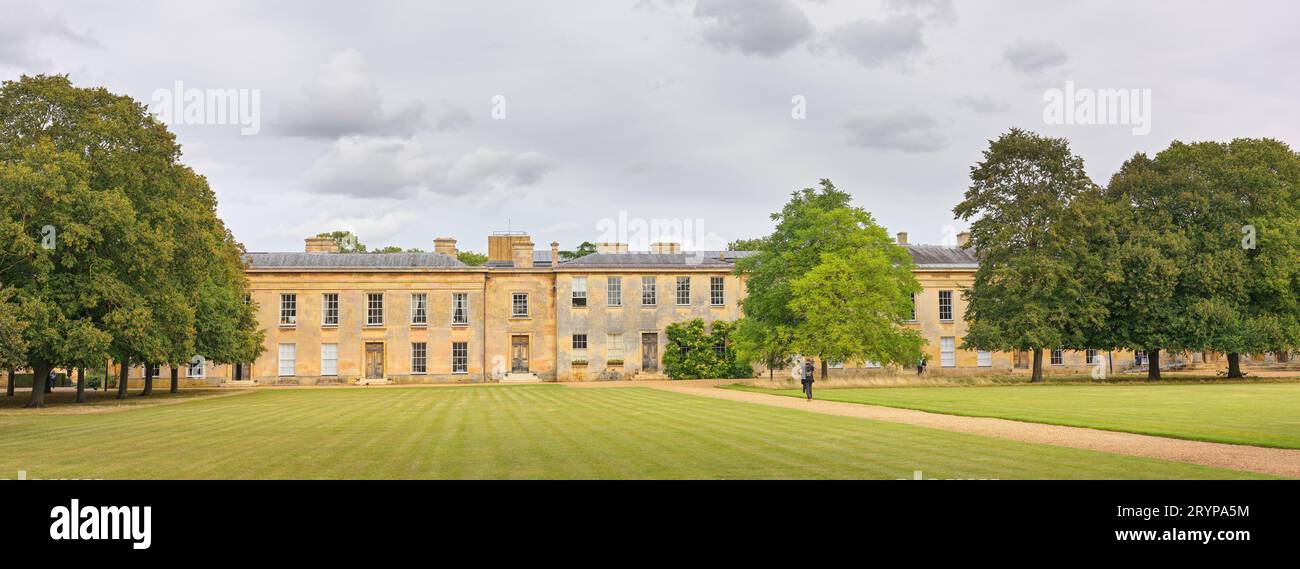Garden and lawn at Downing College, University of Cambridge, England ...