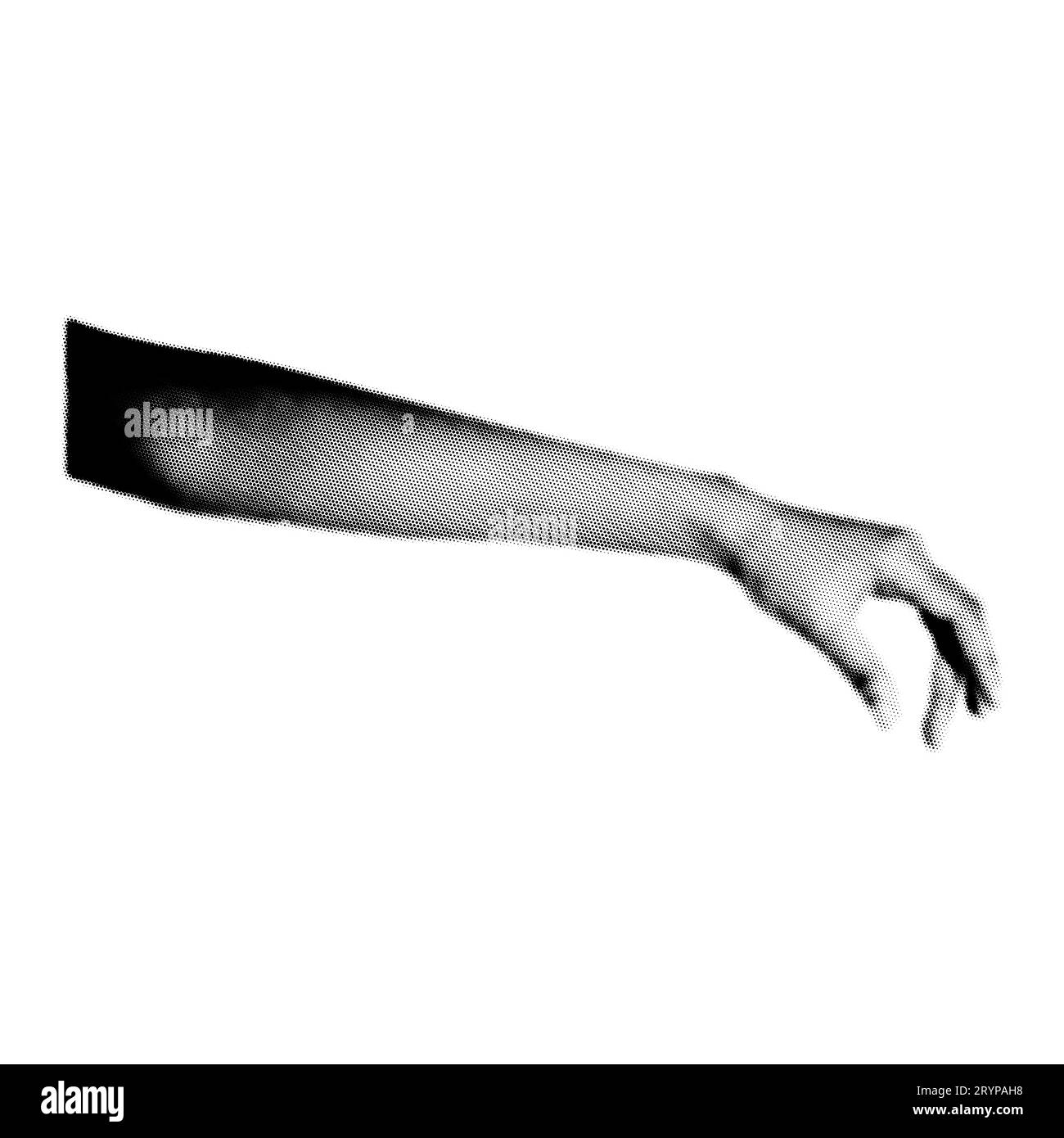 Human hand collage. Design element in trendy dotted pop art style ...