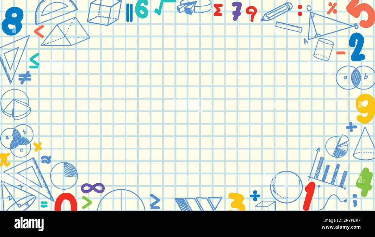 Math Object Element Border with Checkered Background illustration Stock ...