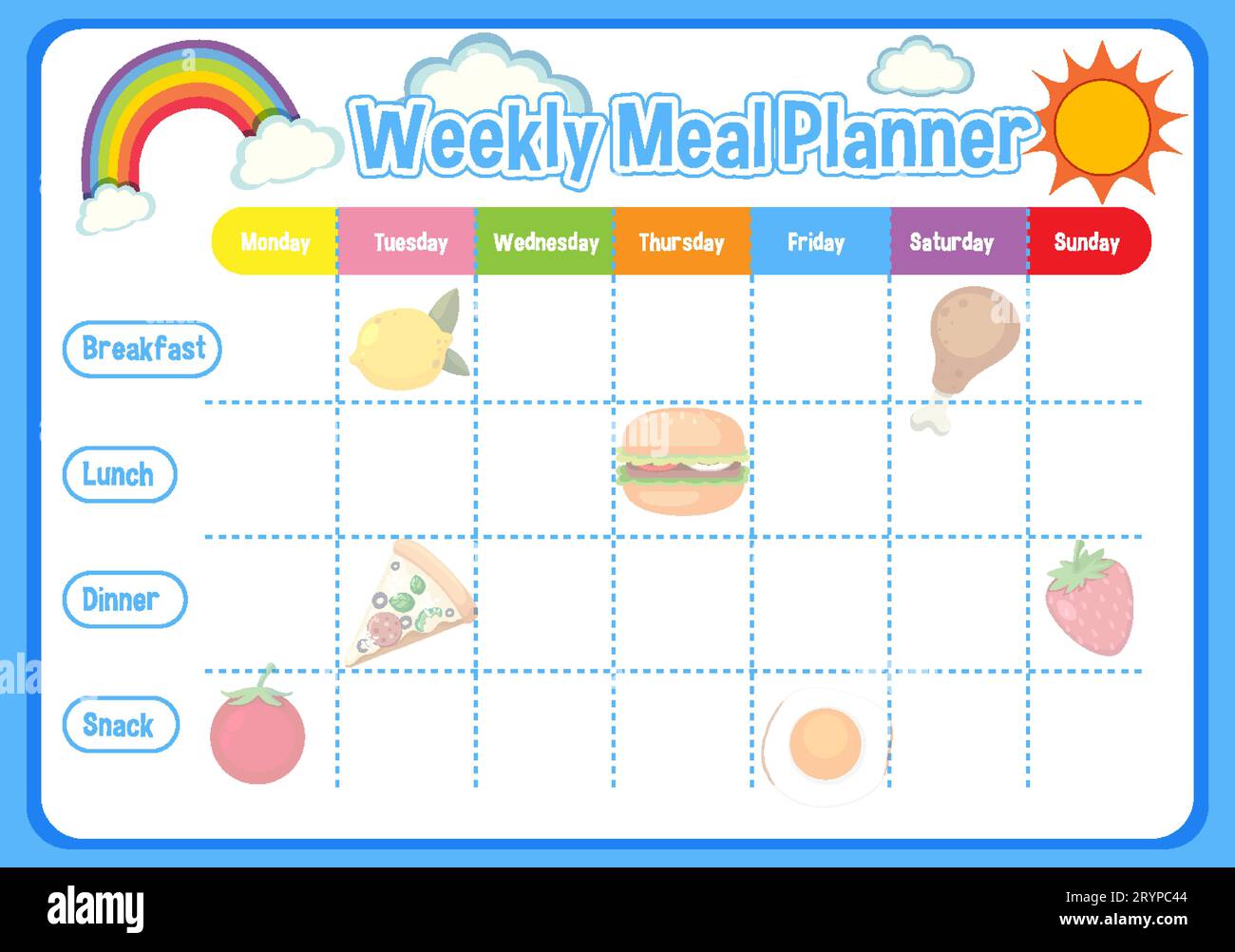 Planning meals Stock Vector Images - Alamy