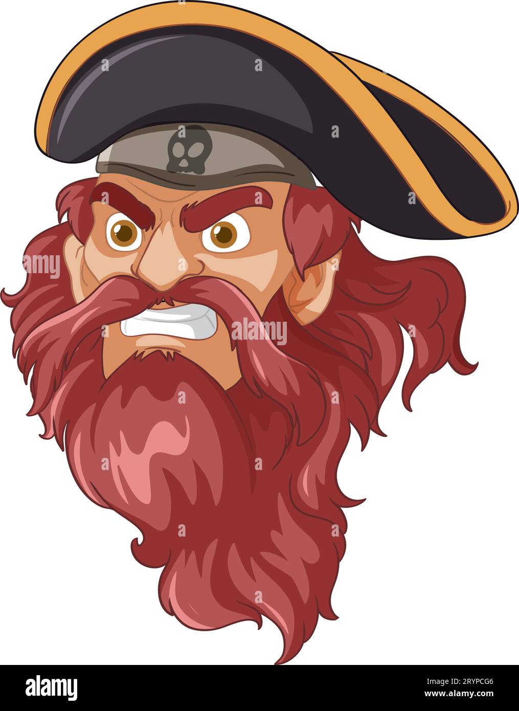 Long hair pirate drawing hi-res stock photography and images - Alamy